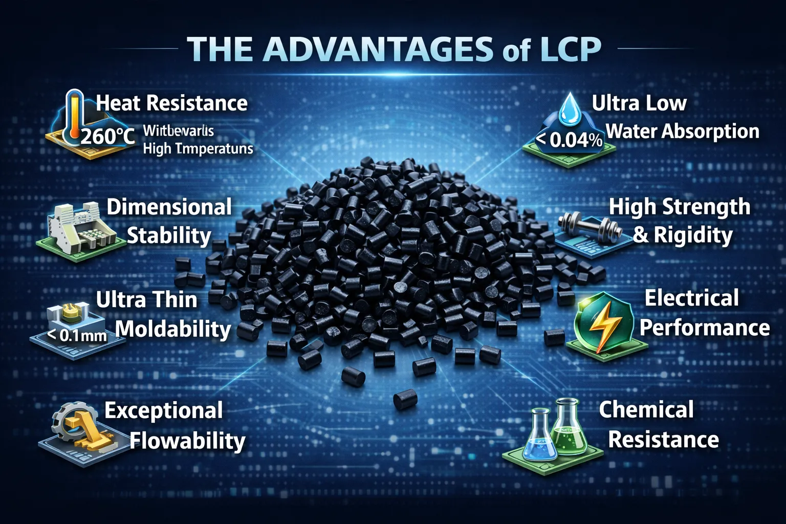 What is Liqudity Crystal Polymer (LCP) material?